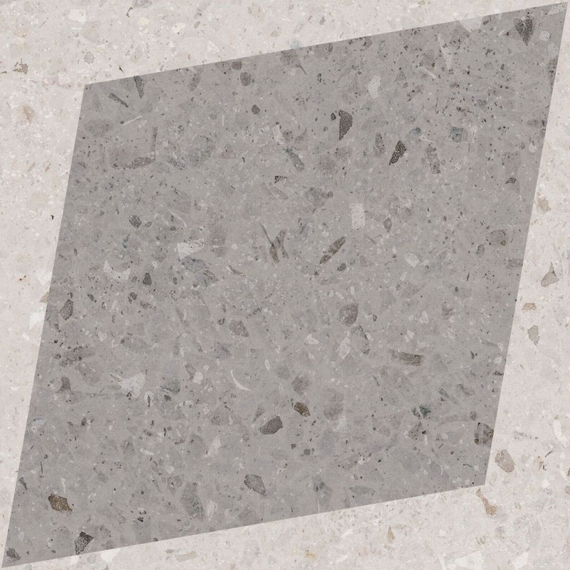 JTT Terrazzo Glaze Porcelain Tile Cloud Rhomb 185x185x10mm - Giant Floors